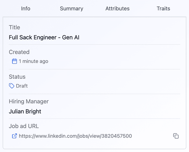 Job – Fairgo.ai Docs